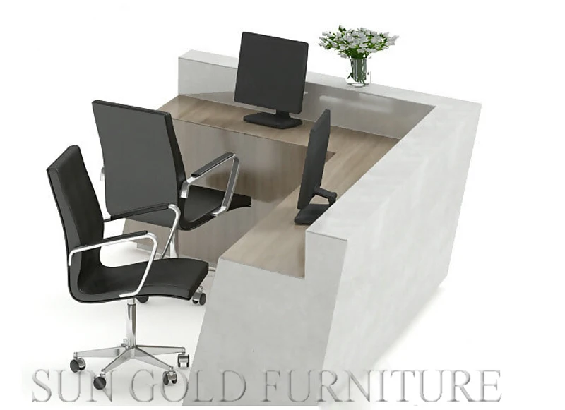 Popular Simple Design Orange and White Small Salon Reception Desk ...