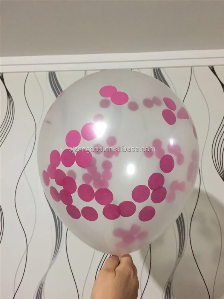 Transparent Latex Balloon With Foam Confetti Balloons Children Toys ...