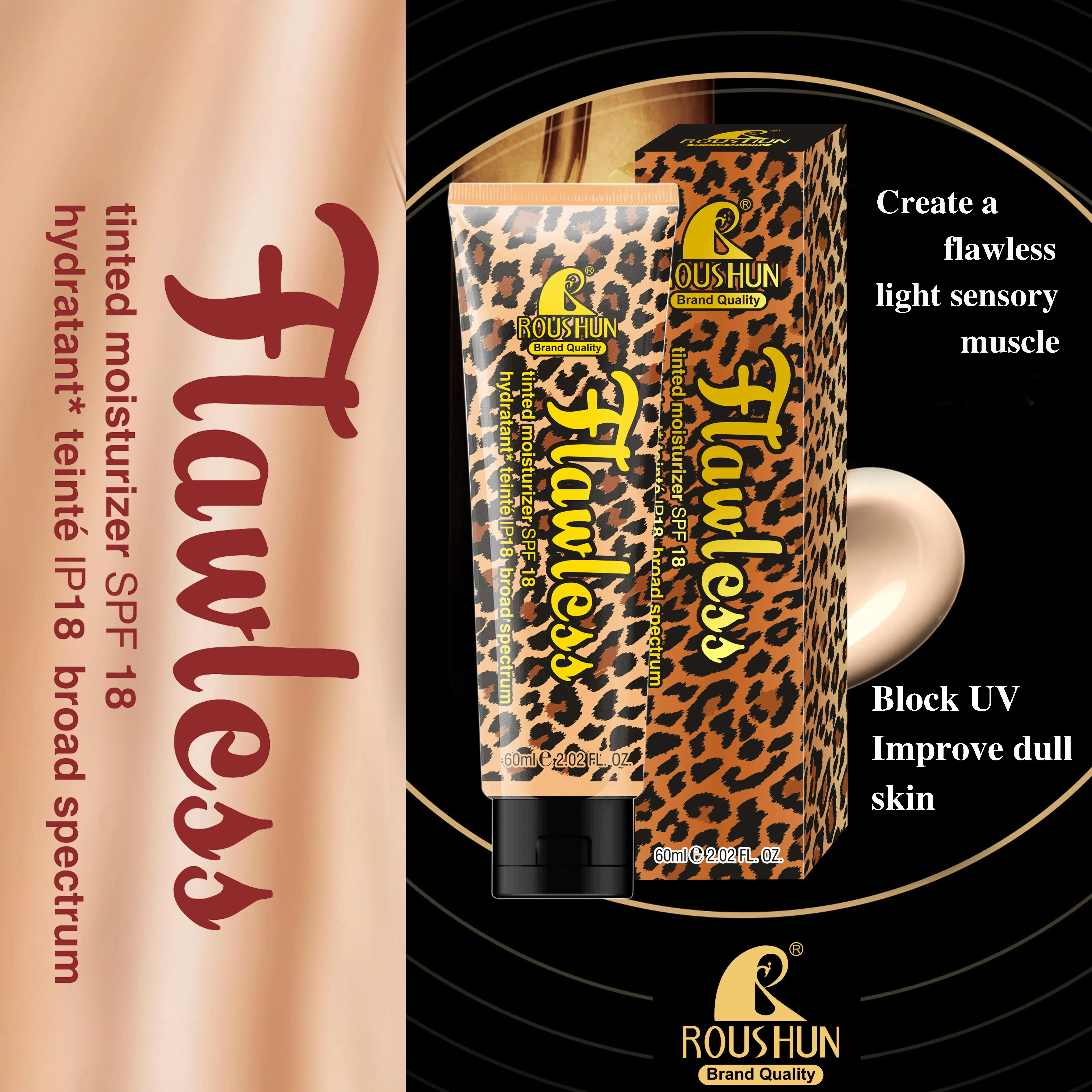 ROUSHUN Base Makeup Sunscreen - SPF 18 Radiant Finish