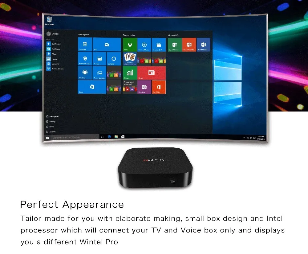 Wintel W8 Pro Windos 10 Intel Z8300 Tv Box 2gb 32gb Smart Media Player ...
