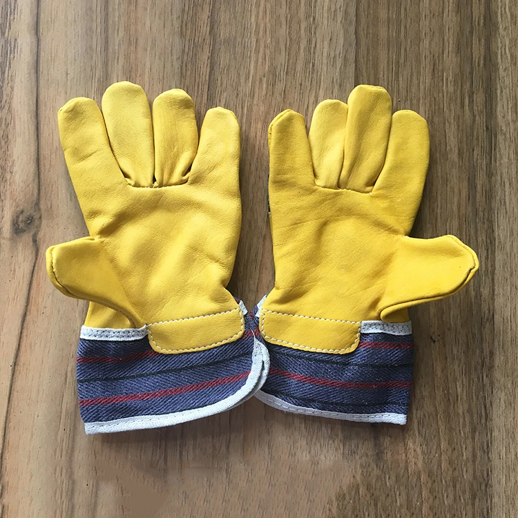 Children's Boys Girls Leather Work Welding Gloves Kids Safety Glove ...