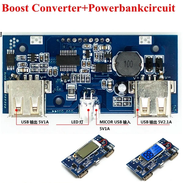Dual Usb Output Mobile Charger Circuit Pcb Module 5v 1a 2.1a Boost ...