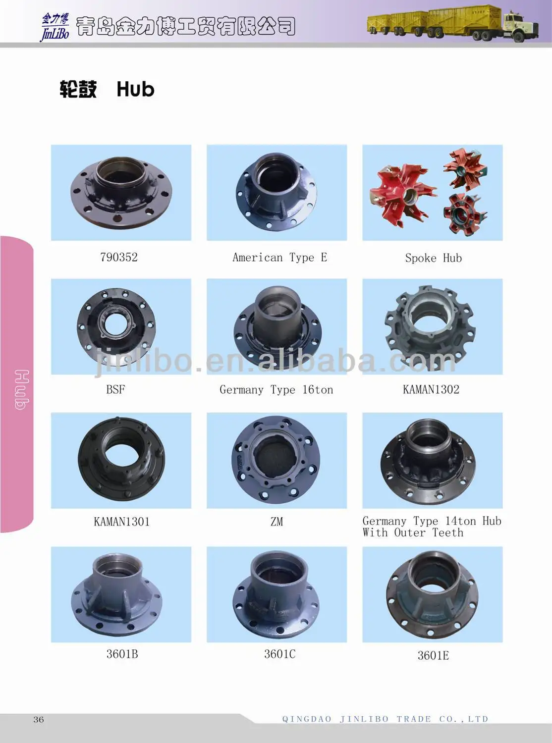 Hub For Semi Trailer Axle / Axle Hub Cap - Buy Hub,Trailer Hub,Truck ...