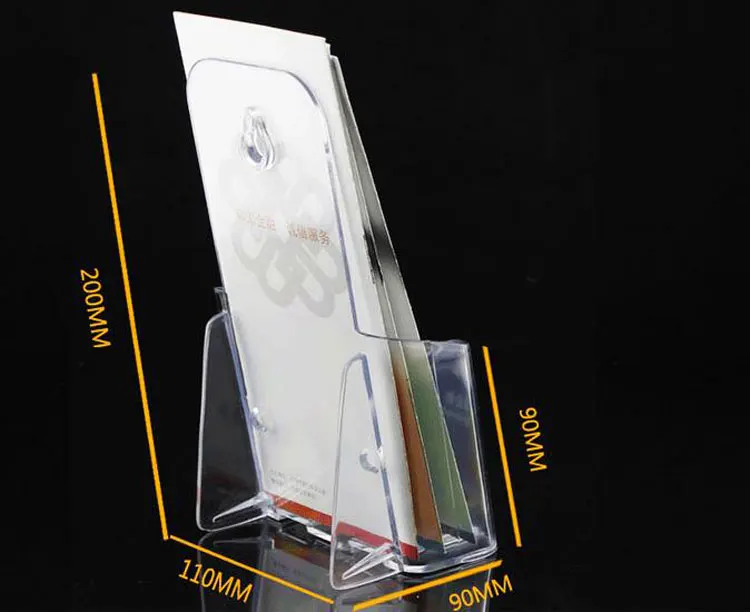 Custom A6 Single Layer Flyer Acrylic Brochure Holder Display Stand ...