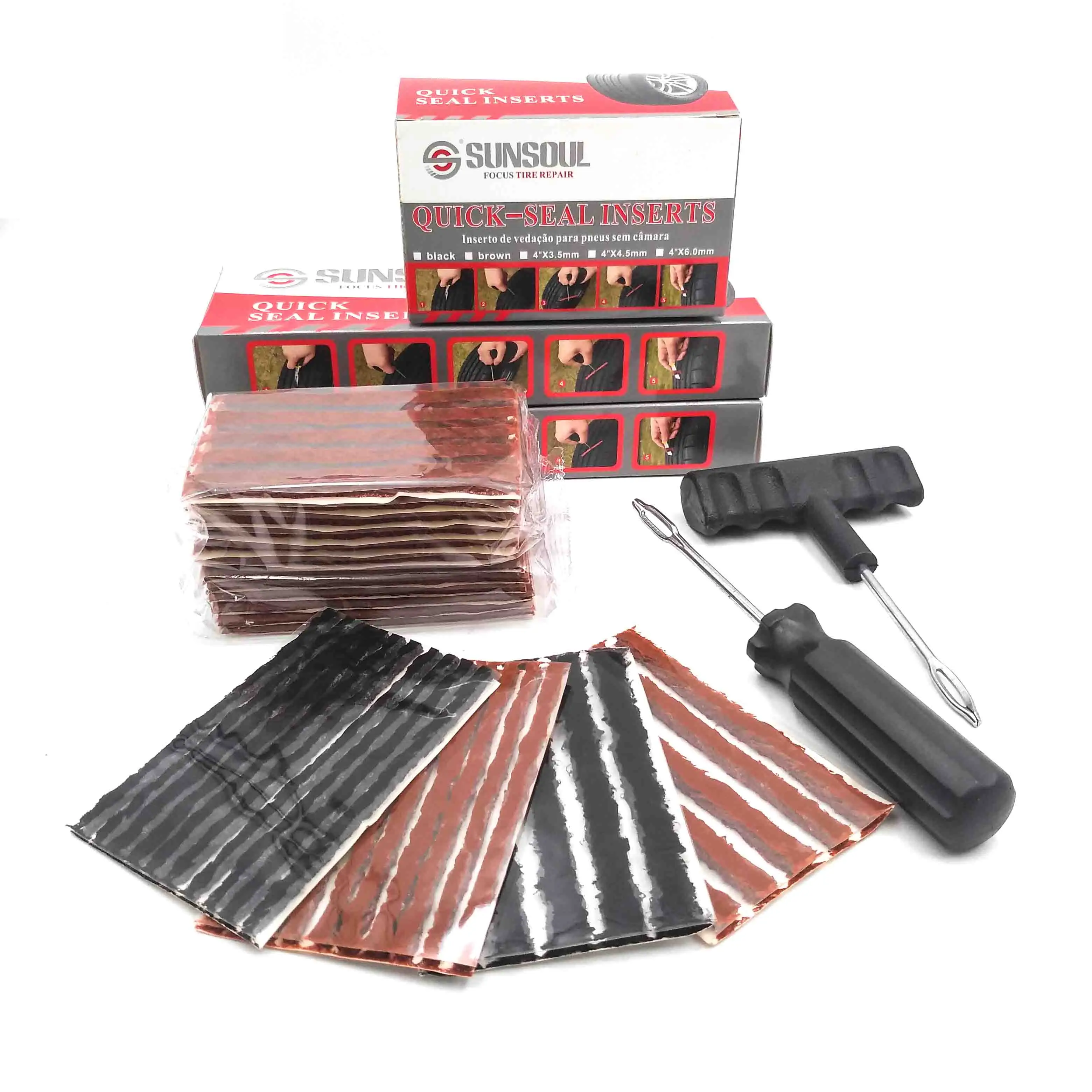 Sunsoul Quick Soft Tire Puncture Tubeless Repair Kit For Car Rubber ...