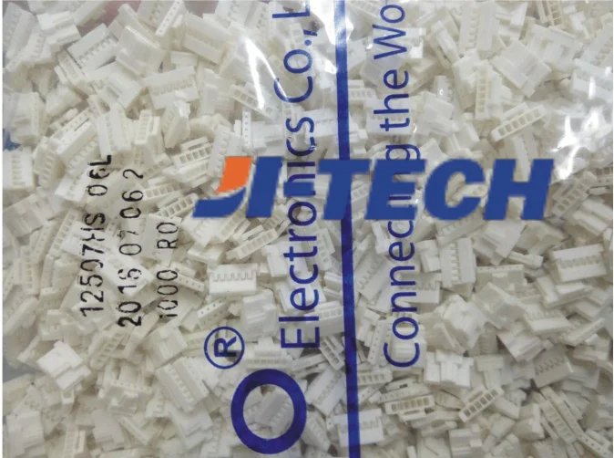 Yeonho-conector de carcasa de 6 pines, paso de 1,25mm, 12507HS-06L, Conector de cable a placa