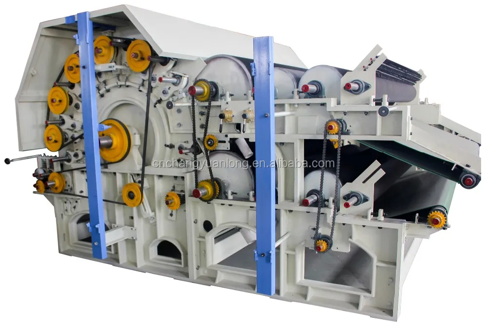 Non Woven Single Cylinder Double Doffer Carding Machine For Thermal ...