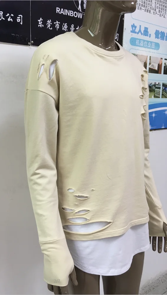 Distressed Custom Drop Tail T Shirt Dry Fit Long Line Curved Hem Tee ...