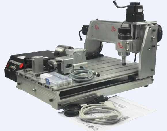 220v Mini Desktop Cnc Milling Machine Lathe 4 Axis Cnc 3040t Dj For 3d ...