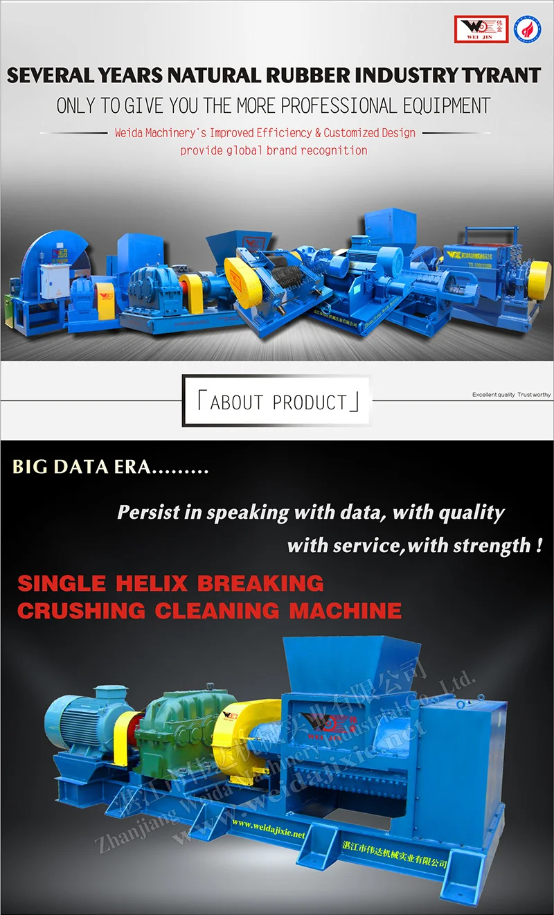 Dry Prebreaker Twin Helix Pre Breaker Natural Rubber Machine