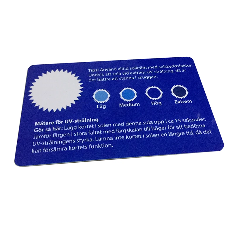 Cheap Ultraviolet Light Test Card - UV Test Card Business