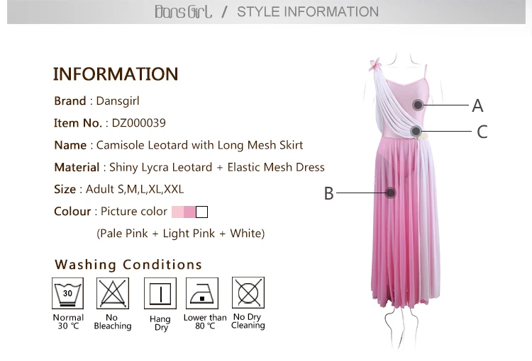 Lyrical Ballet Long White Dance Costume Dress for Stage Performance ...