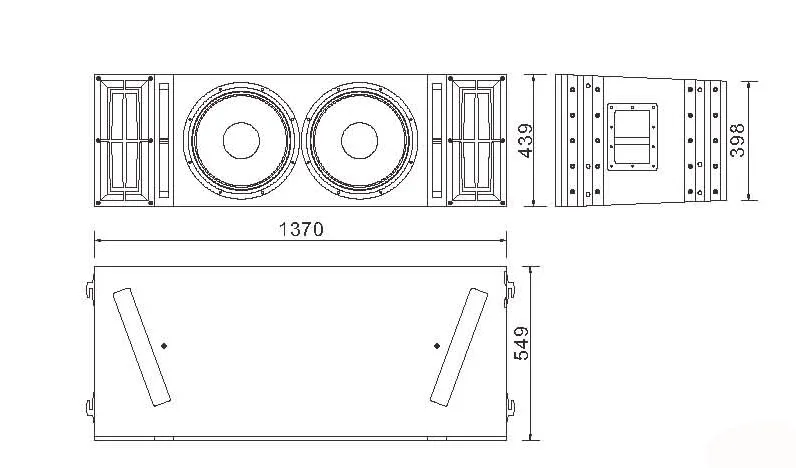 Professional Line Array Dual 15inch Subwoofer Waterproof Three Way Line ...