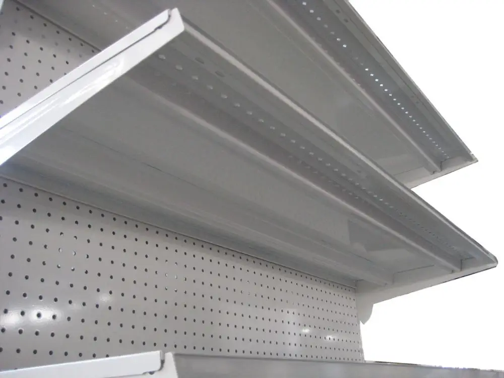 White Steel 5 Layers Perforated Back Panel Double Side Shelf - Buy ...