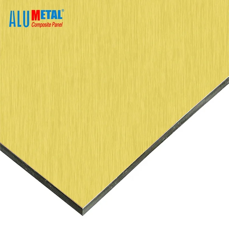 Gold Brushed Aluminium Composite Panel - Dibond in Shanghai