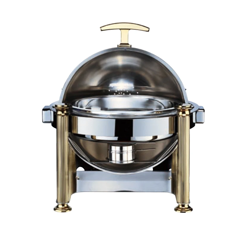 Buffet Electric Stainless Steel Round Roll Top Chafing Dish - Buy Roll ...