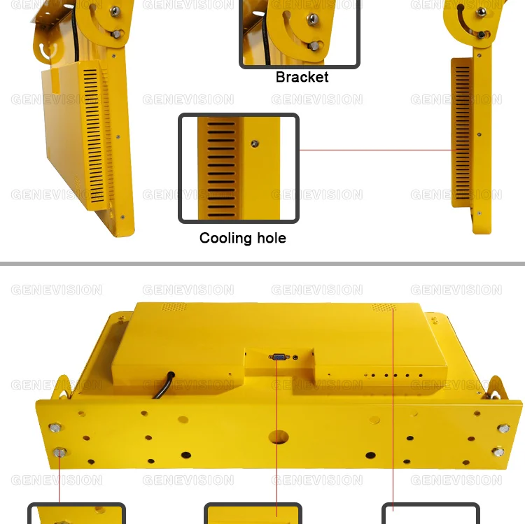 22 Inch Ceiling Mounting Auto Lcd Video Monitor Flip Down Display Bus ...