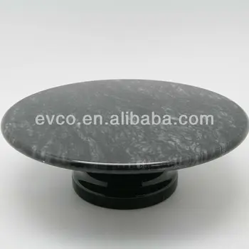 Genuine Black Marble Cake Plate On Pedestal - Buy Cake Plate,Cake Stand ...