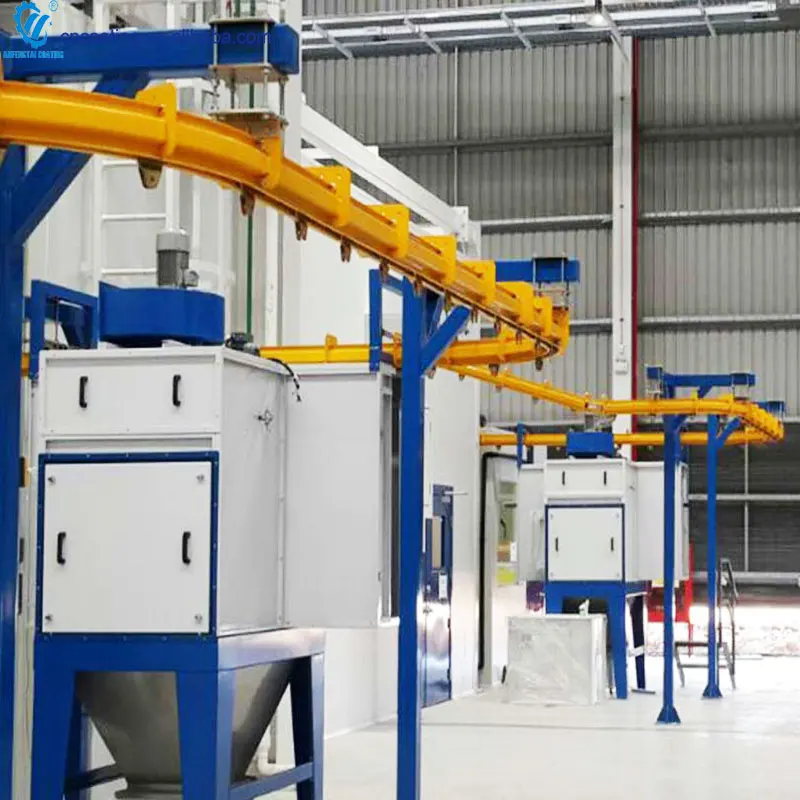 Spray Pretreatment Overhead Conveyor Automatic Powder Coating Line ...