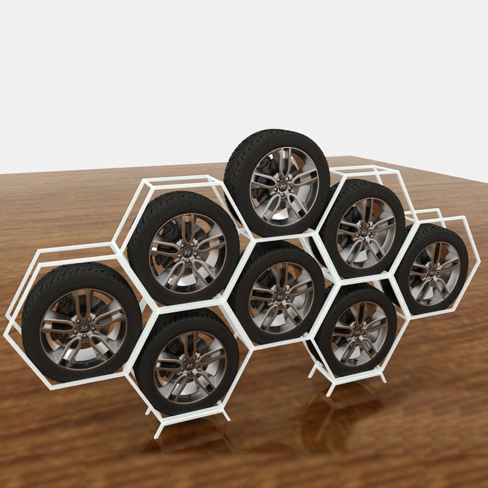 Wuyue Auto Parts Show Stand Tire Metal Display Rack Tire Display Stand ...