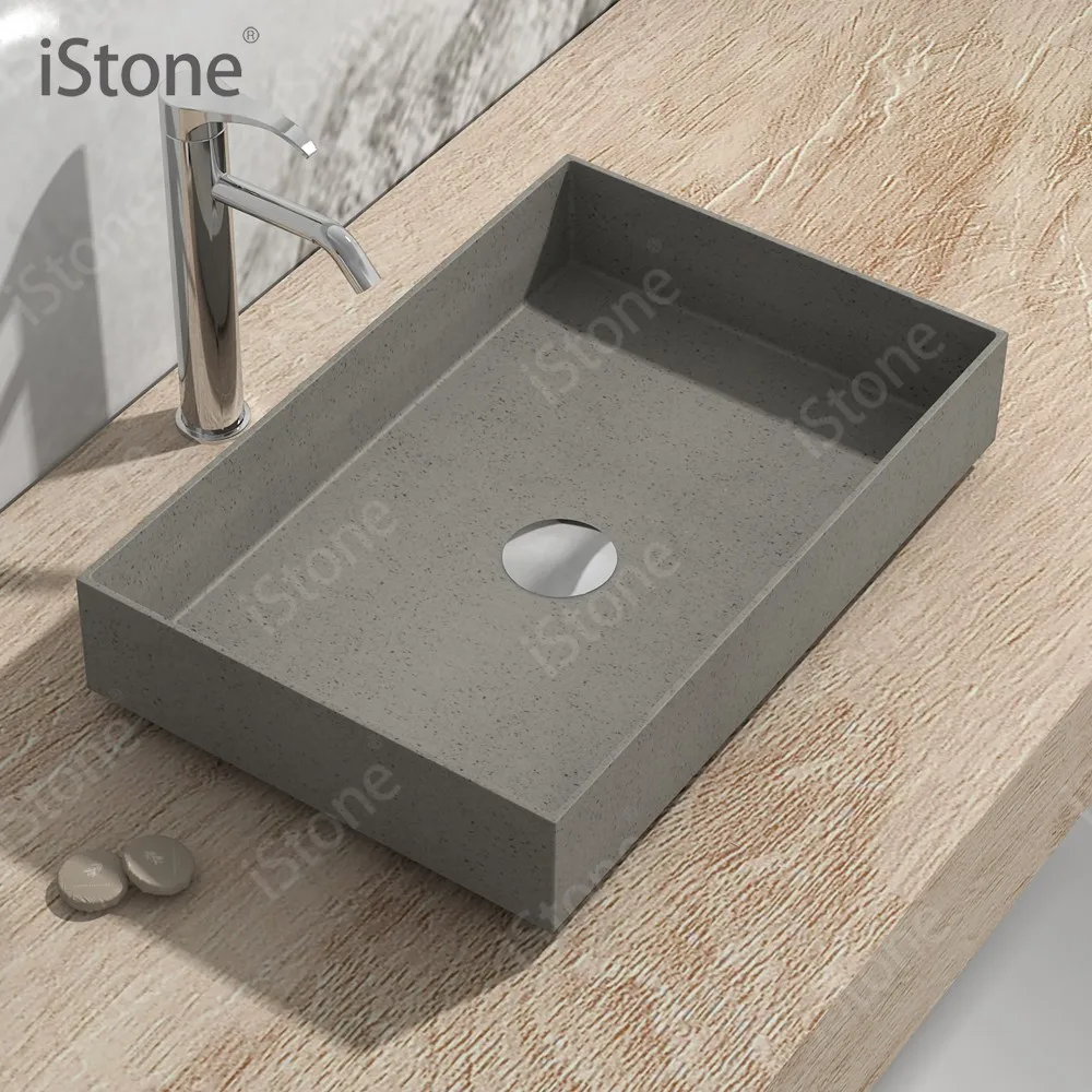 Solid Surface Stone Resin Rectangle Basin Wd38537 - Buy Solid Surface ...