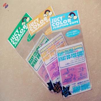 Full Color Printed Opp Package Bag With Header Card Zhangzhou Factory ...