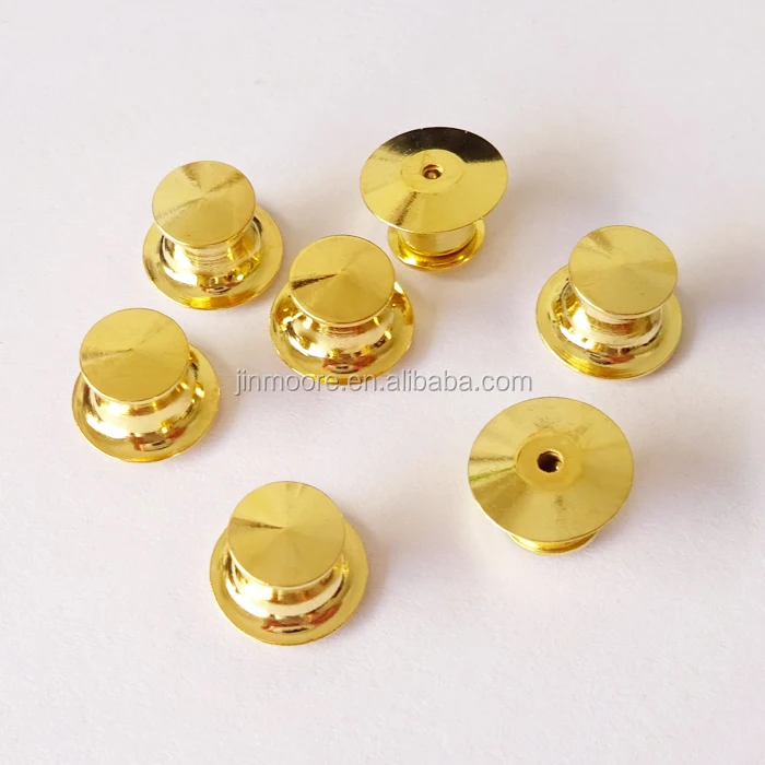 Deluxe Flat Top Brass Locking Pin Backs - Clutch Spare Enamel Pin Back