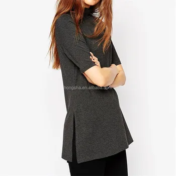 New Feeling Clothing 2015 Latest Design Girls Polo Neck Tunic Tops ...