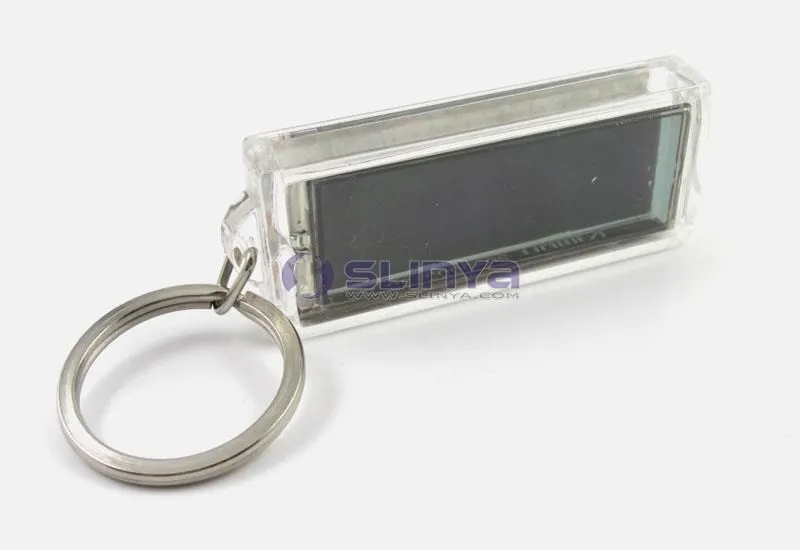 DIY Keychain Solar Blinking LCD Logo Display