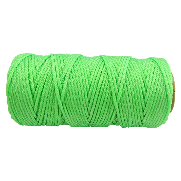 3mm Solid Braided Green Nylon Rope - 8 Strands - Strong & Smooth