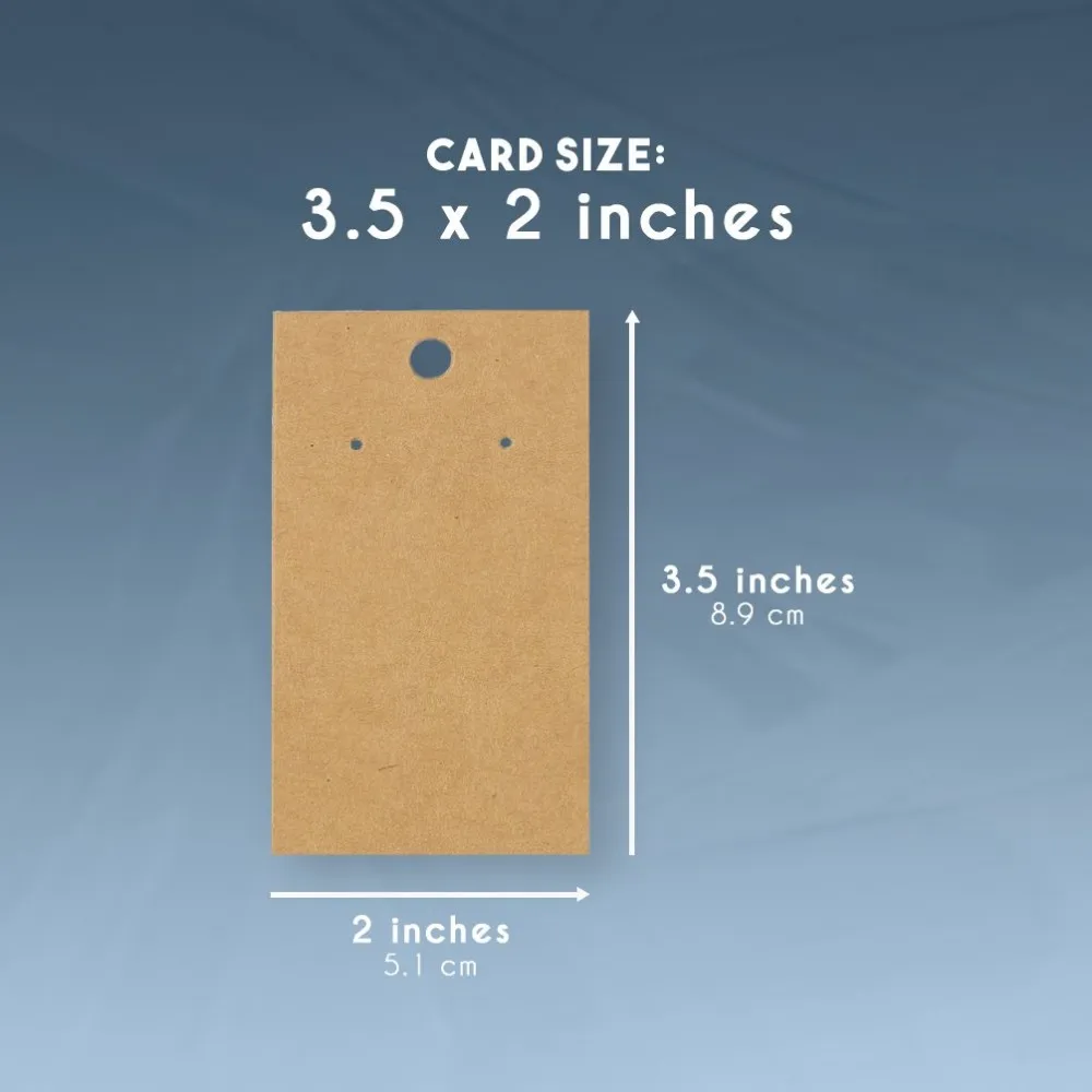 Earring Cards,Earring Card Holder,200 Pcs Kraft Earring Display Cards ...