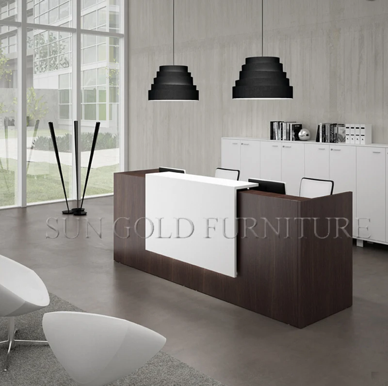 Popular Simple Design Orange and White Small Salon Reception Desk ...