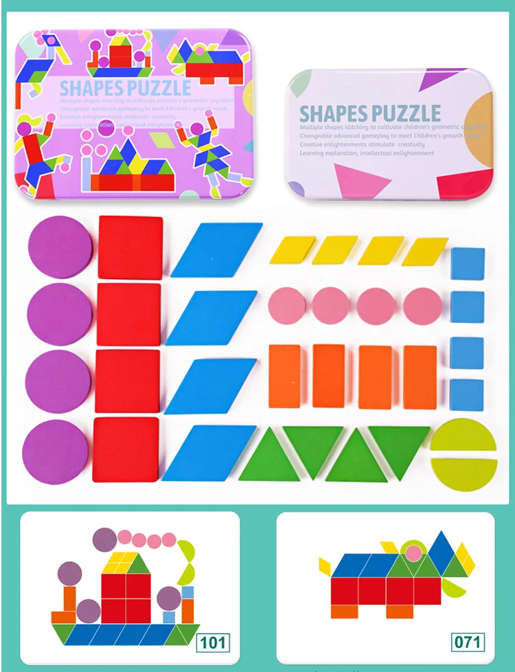 3d Shape Puzzle Learning Education Creative Irregular Kids Jigsaw ...