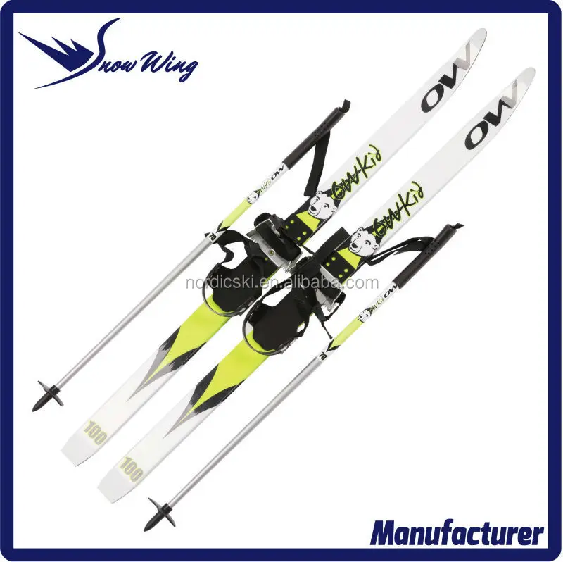 Hot Selling Snow Cross Country Fiberglass Ski Board Set For Kids - Buy ...