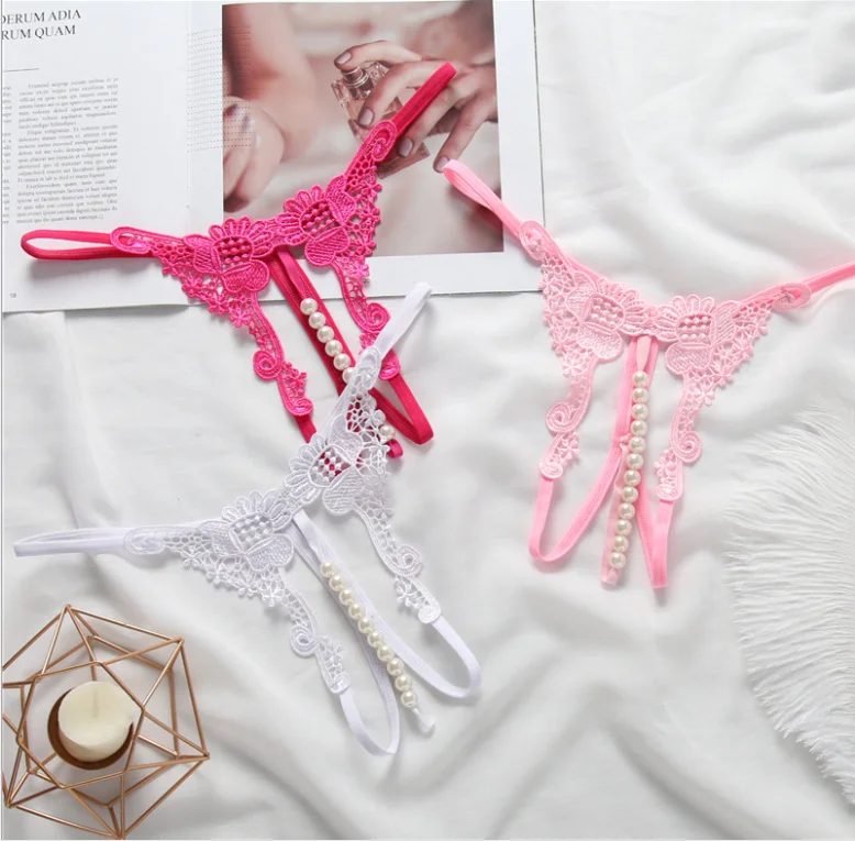 Shop Our Free Shipping USA Open Crotch Pearl G-String Panties