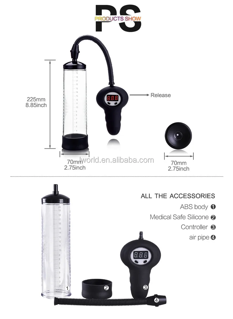Vacuum Digital Penis Pump Penis Erection Tool Massager - Buy Digital ...