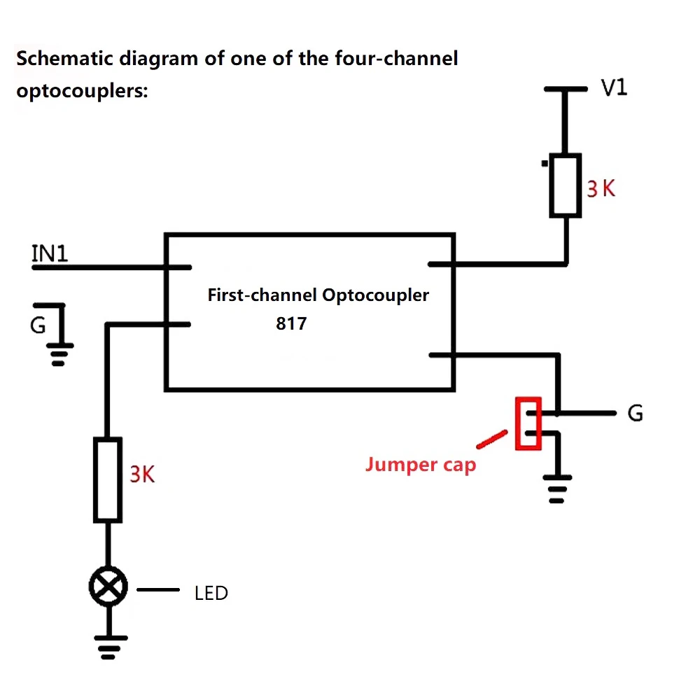 Pc817 4 Channel Optocoupler Isolation Board Voltage Converter Adapter ...