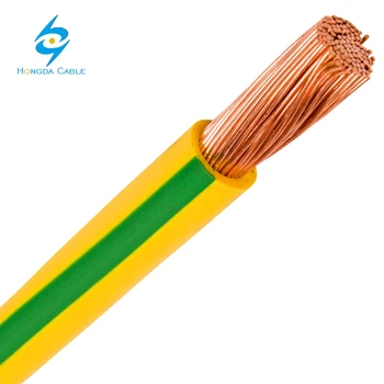 150mm Flexible Copper Pvc Covered Earth Grounding Wire Cable Green ...