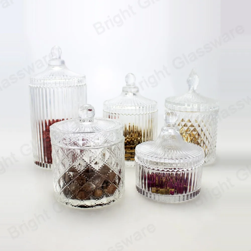 China Glass Jar Factory 100g 150g 200g Crystal Lovely Glass Sugar ...