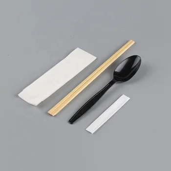 Individually Wrapped Plastic Disposable Cutlery Chopsticks Spoon ...