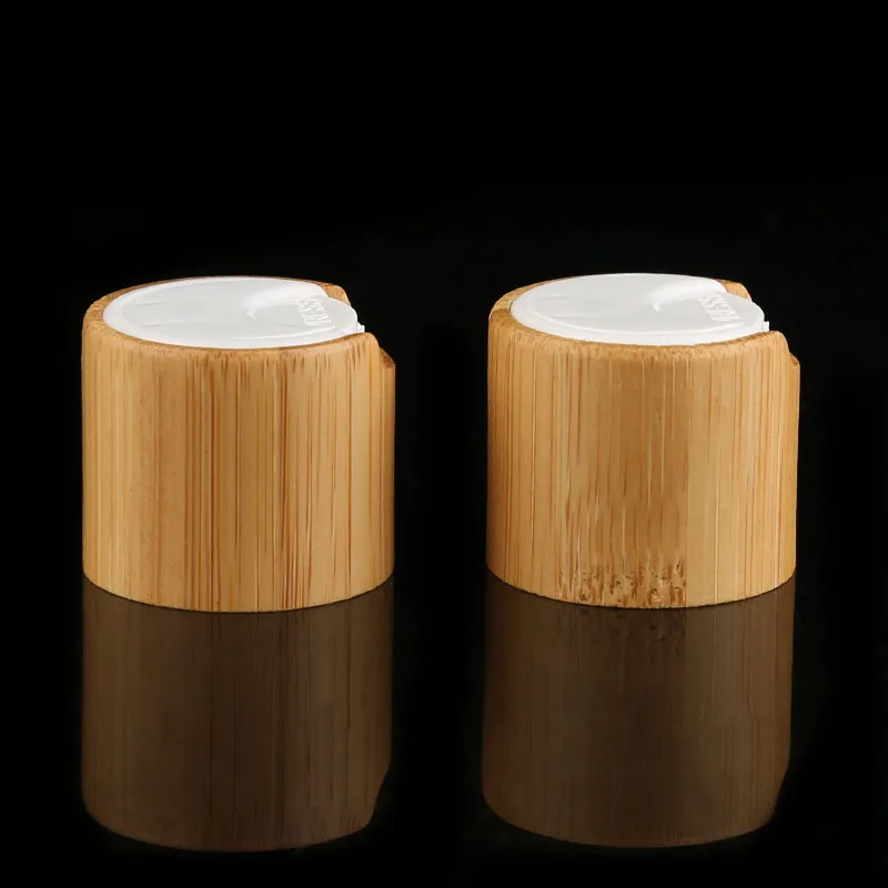 Wholesale Natural Handmade Bamboo Disc Top Cap For Cosmetic Bottle ...