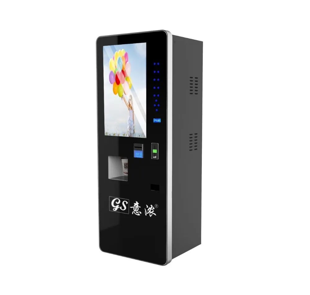 Public Style Coin Banknote Operated Instant Coffee Vending Machine ...