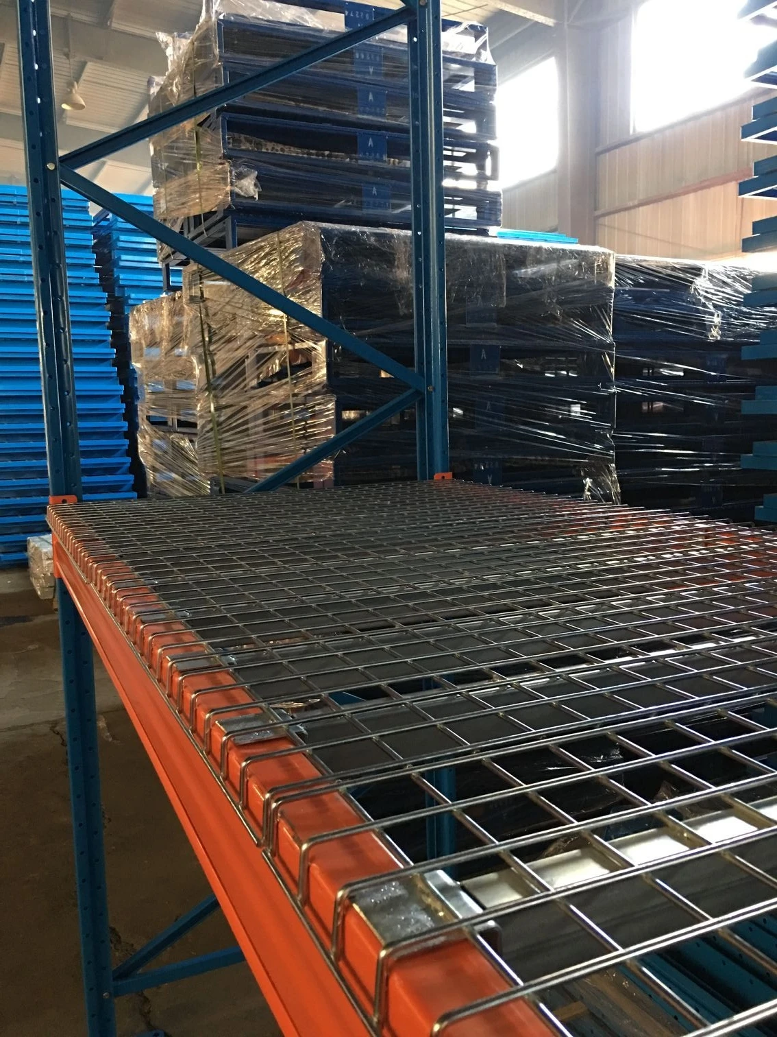 Wire Mesh Deck Heavy Duty Pallet Rack L2700*w1100*h4050mm 2 Levels ...