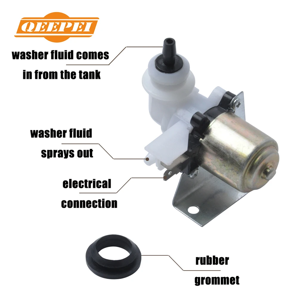 Qwp117 Car Windshield Washer Water Pump For Citroen/fiat/peugeot 643467 ...