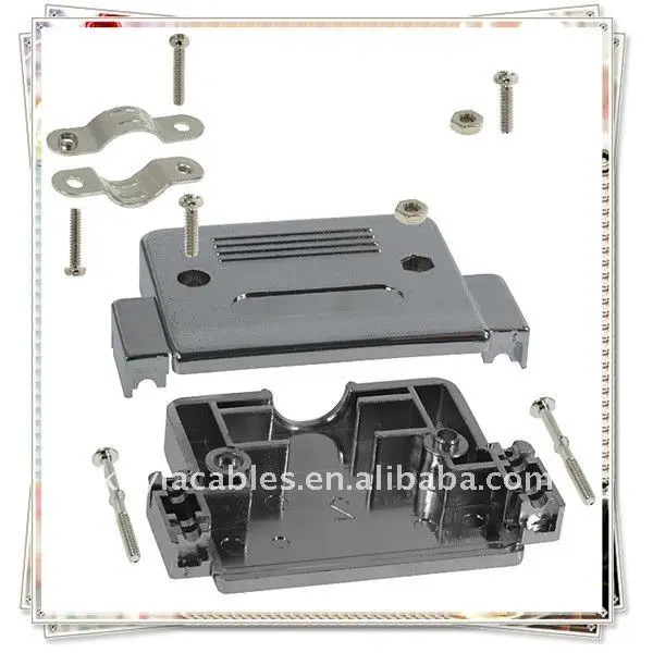 Black Db9 9pin Pvc Plastic Case Cover Adapter Connector Shell - Buy Db9 ...