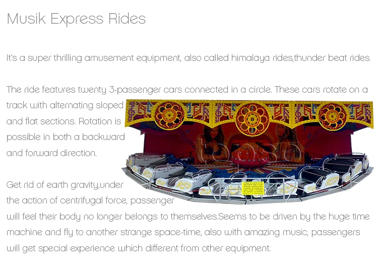 Thrilling Himalaya Rides, Music Express Rides, Thunder Beat Rides