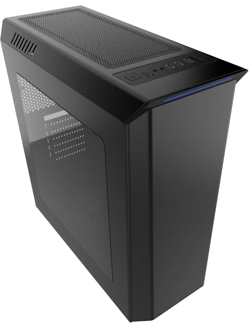 Atx Tower Case Matx Chassis Computer Gaming Case With 2 Led Light - Buy ...