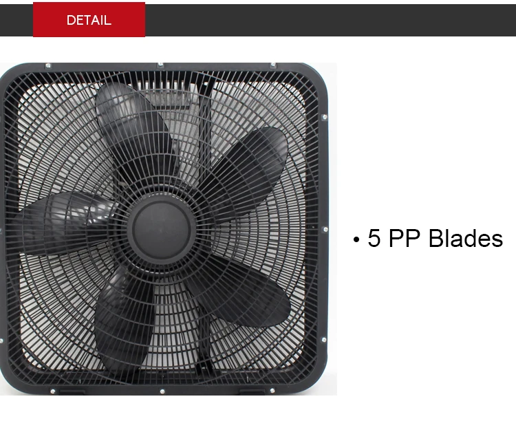 Promotional China 20 Inch Box Window Fan Box 5 Blades High Speed 220v ...