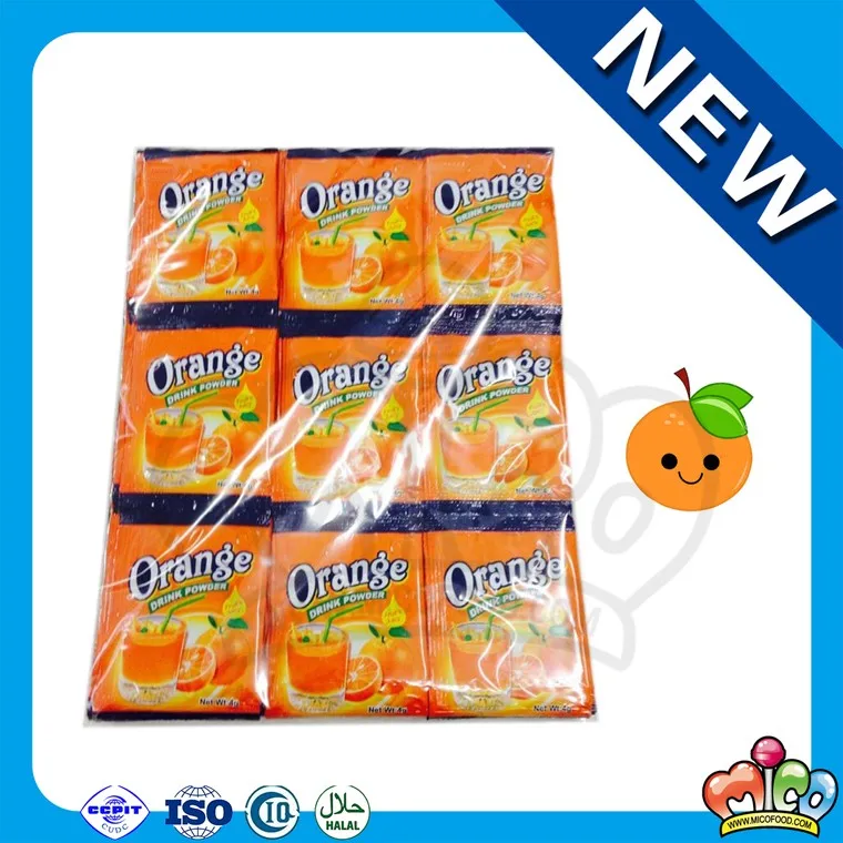 Orange Flavored Instant Drink Powder Sachet - Buy Powder Drink Sachets ...
