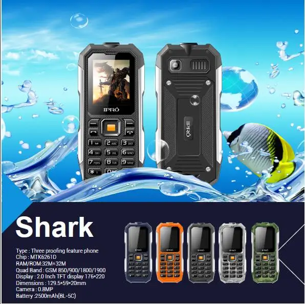 Ipro Shark Rugged Phone - Durable, Dual SIM, and Versatile